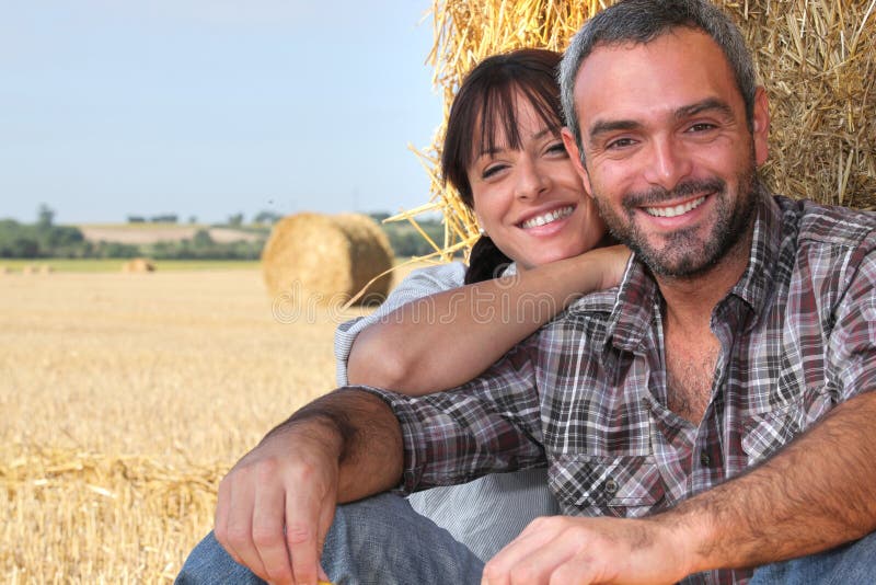 Farming couple stock image. Image of farming, hair, ranch - 37032907