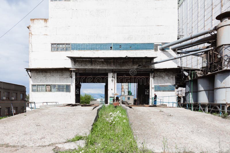 Farming Elevator and Granary Stock Image - Image of exterior, outside ...