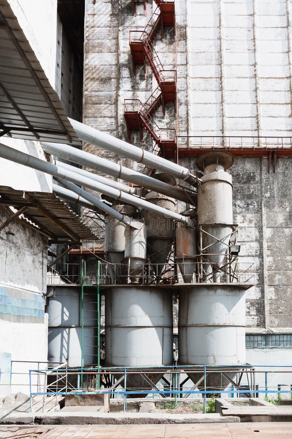 Farming Elevator and Granary Stock Image - Image of industrial, metal ...