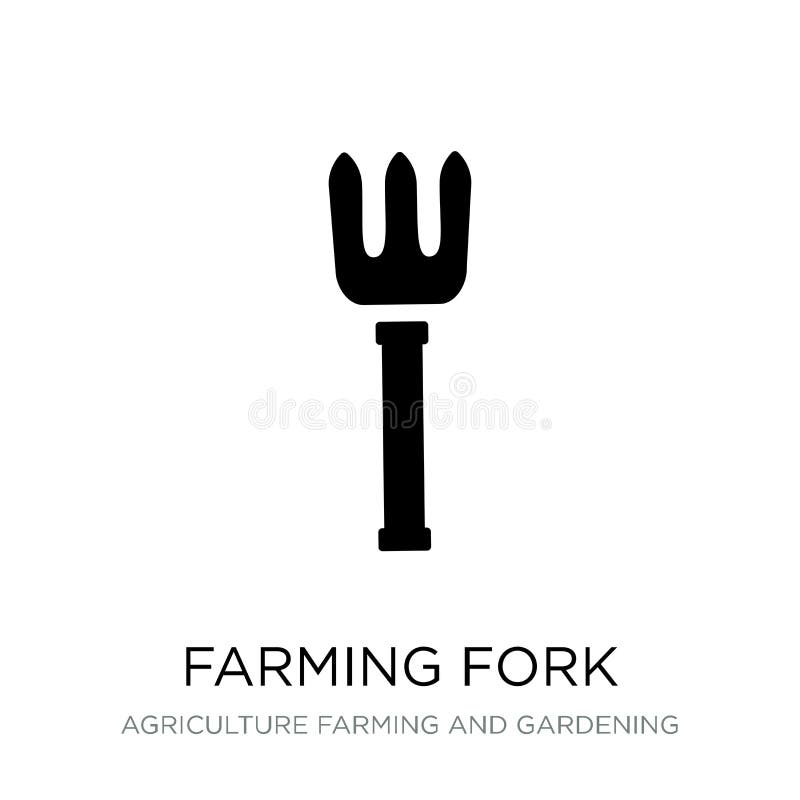 Farming Fork Icon in Trendy Design Style. Farming Fork Icon Isolated on ...