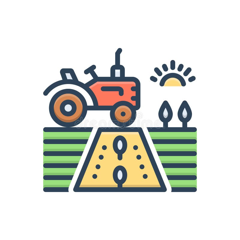 Color Illustration Icon for Farming, Agriculture and Cultivation Stock ...
