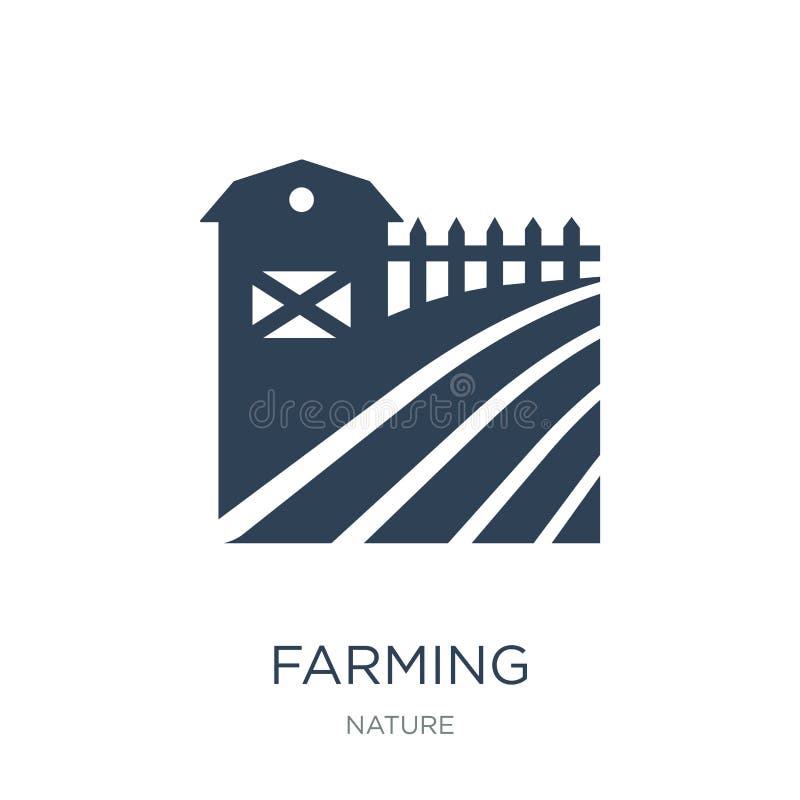 Farming Icon in Trendy Design Style. Farming Icon Isolated on White ...