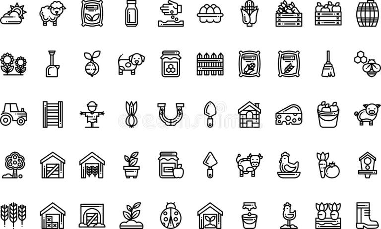 Farming Icons High-Quality Vector Icons Collection with Editable Stroke ...