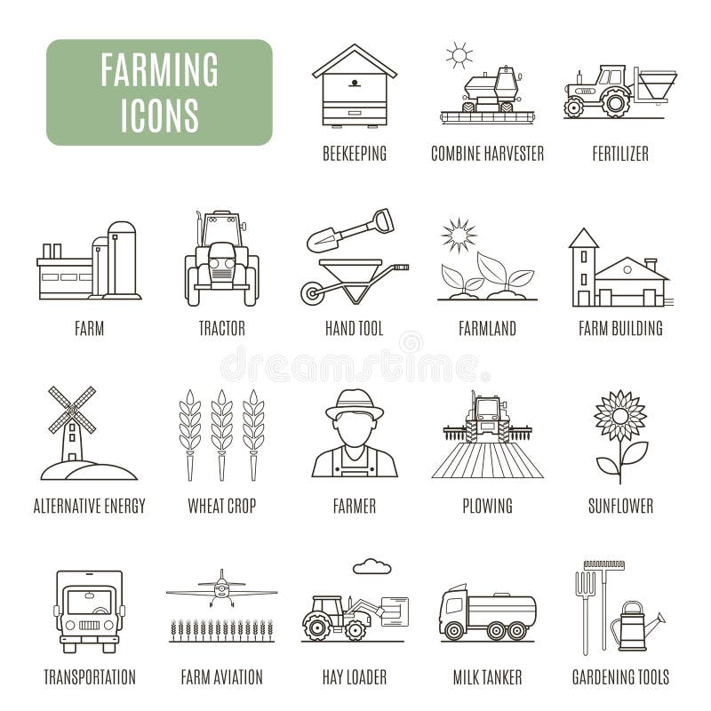 Agriculture icons stock vector. Illustration of agriculture - 35604233