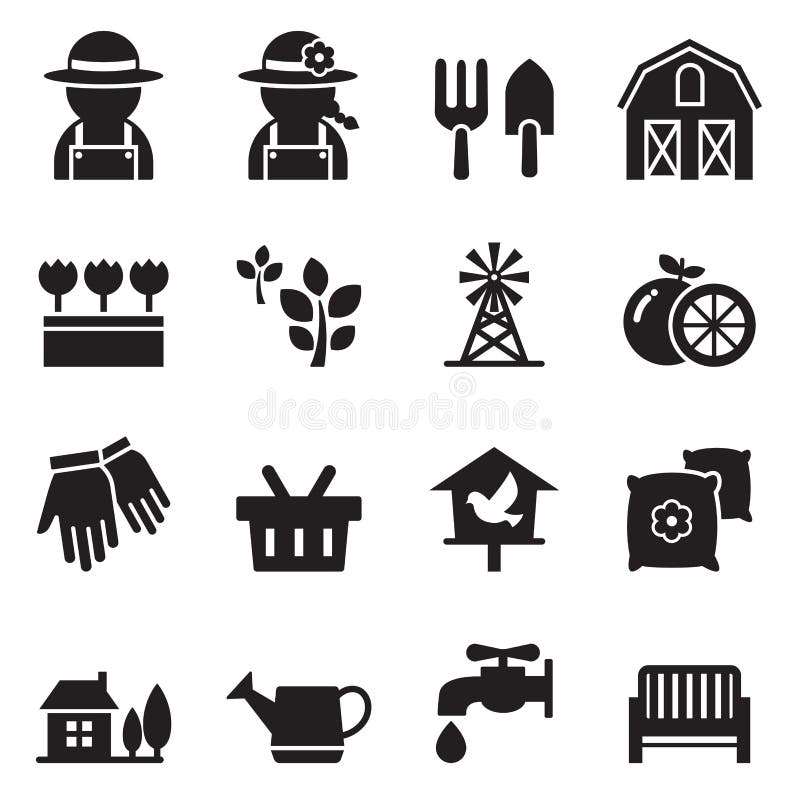 Farming icons stock illustration. Illustration of cultivate - 72474502