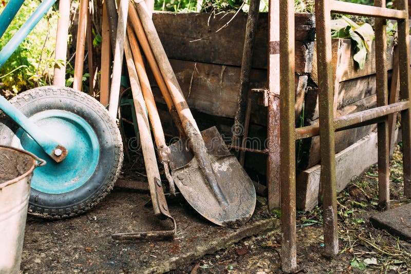 Farming Instruments To Cultivate the Land Stock Image - Image of work ...