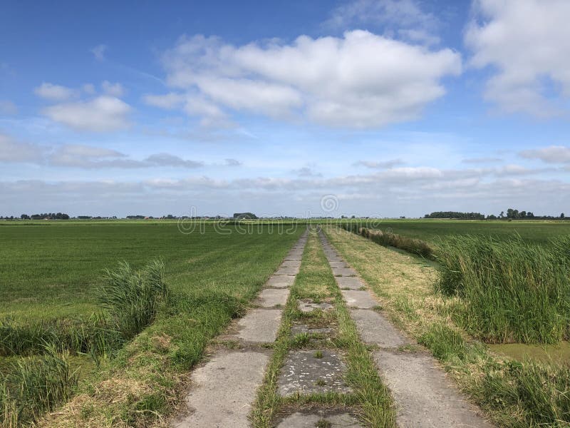 Farming Landscape in Friesland Stock Photo - Image of europe ...
