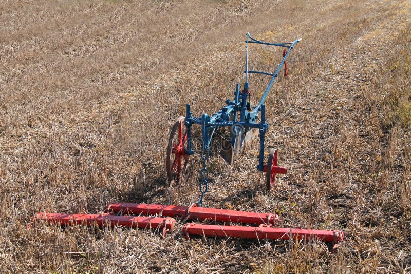 Farming Plough. stock image. Image of field, farmer, implement - 67948799