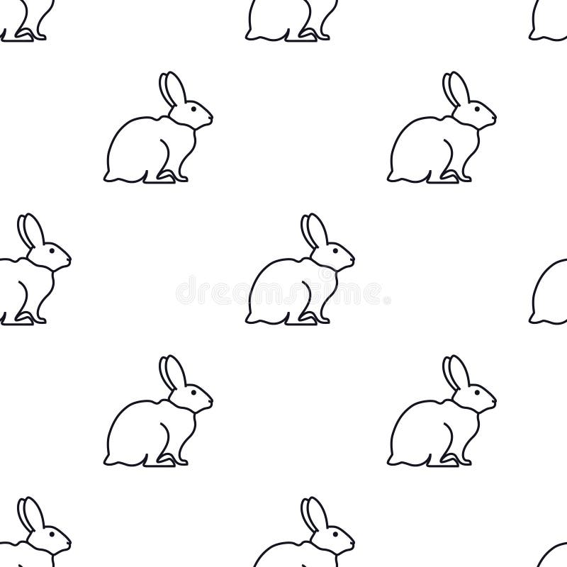 Farming Seamless Pattern Rabbit Stock Vector - Illustration of icons ...