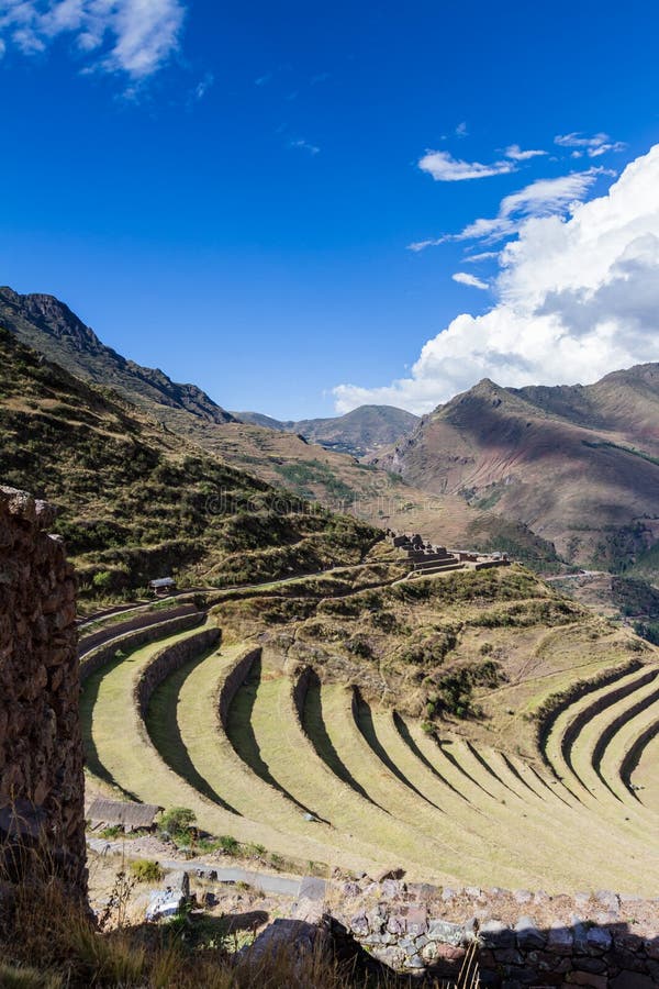 Farming Terraces by the Inca Stock Image - Image of irrigation, natural ...