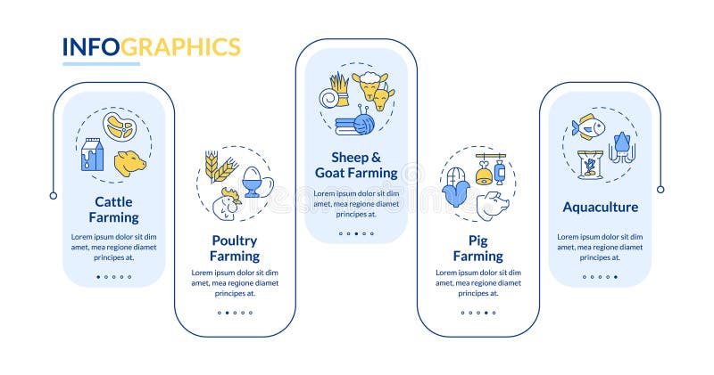 Farming Types Rectangle Infographic Vector Stock Vector - Illustration ...