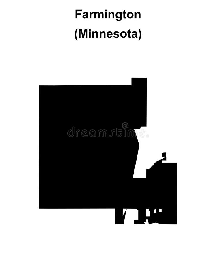 Farmington outline map stock vector. Illustration of farmington - 357450375