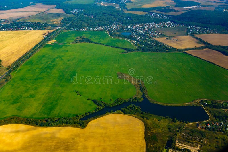 Farmland Aerial View at Autumn Stock Image - Image of land, aerial ...