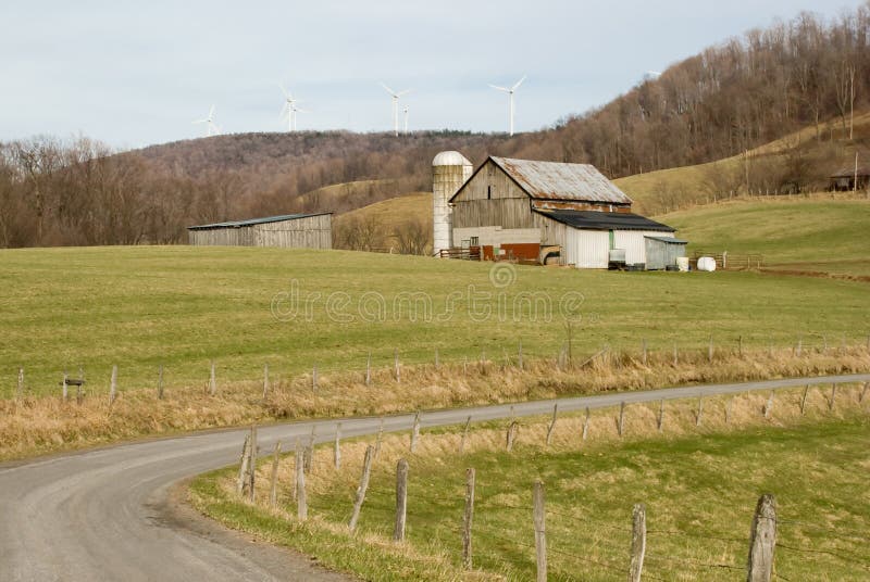 Old Windmill & Farm House Stock Photo - Image of field, culture: 5765610