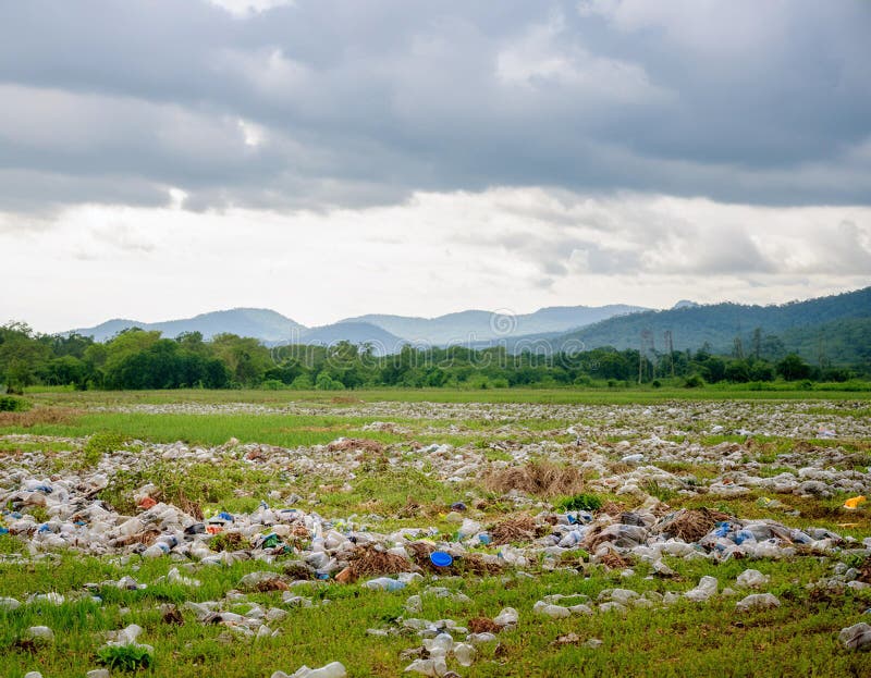 Farmland with Plastic Waste Stock Image - Image of farmland, debris ...