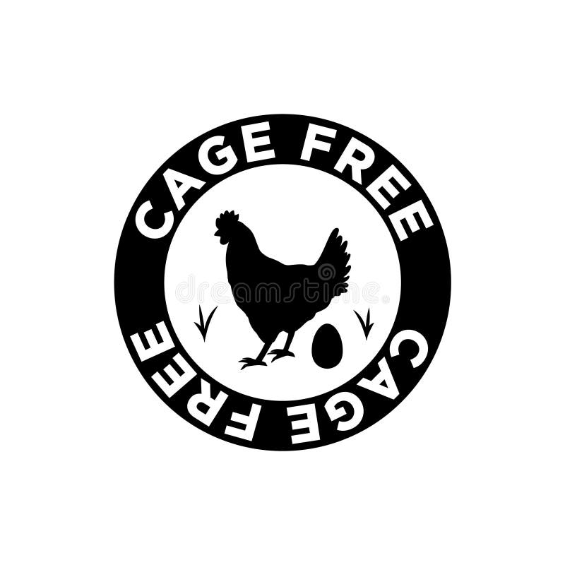 Cage free, , logo stock illustration. Illustration of annotate - 142695149