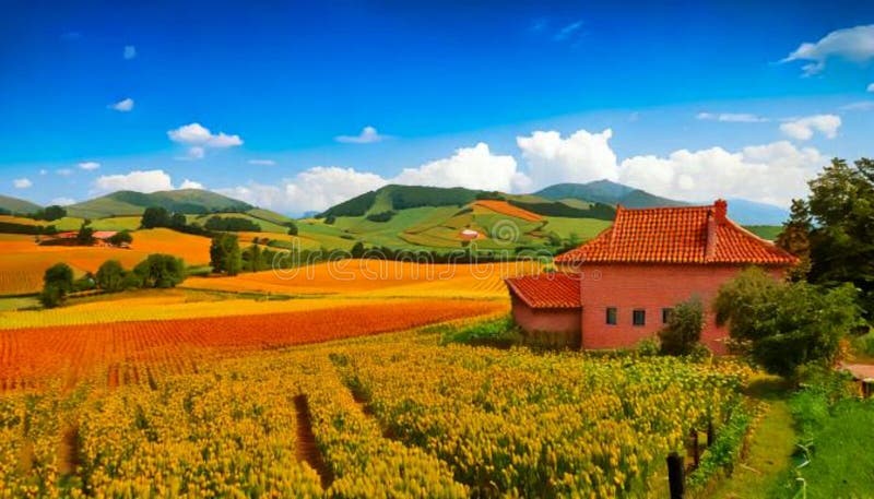 Farmstead Harmony - Vibrant Clay Figures in Pixel Style Stock Photo ...