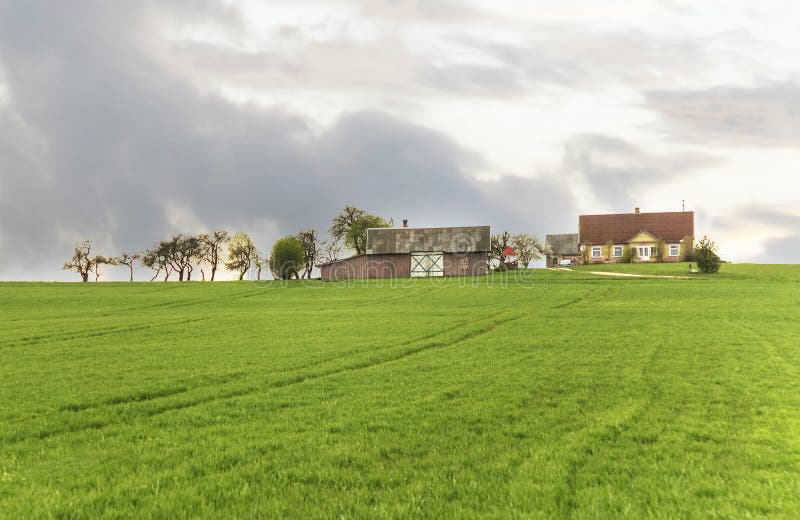 Farmstead stock image. Image of ground, countryside, spring - 70723869