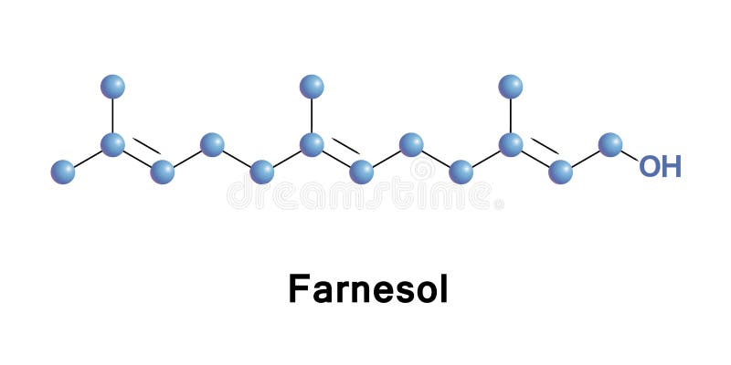 Farnesol Acyclische Sesquiterpene Alcohol Vector Illustratie ...