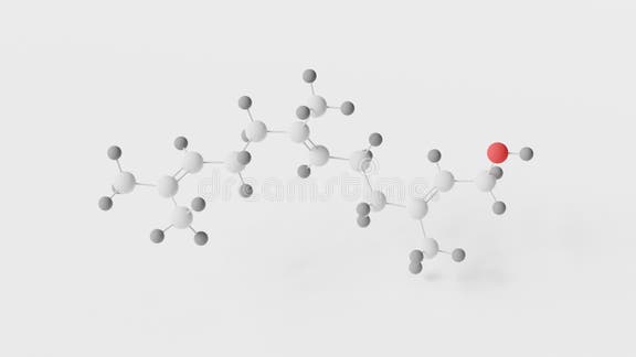 Farnesol Molecule 3d, Molecular Structure, Ball and Stick Model ...