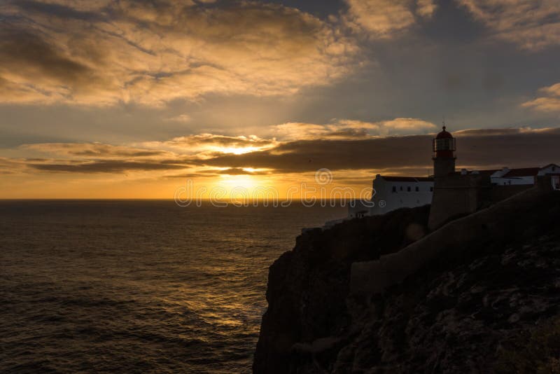 Faro Cabo De Sao Vicente De St Vincent Del Cabo Foto de archivo ...