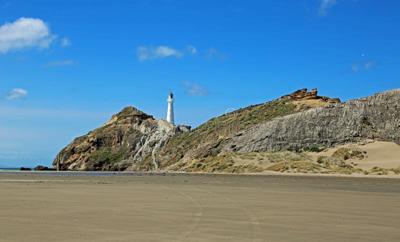 Faro de Castlepoint imagen de archivo. Imagen de paisaje - 114586347