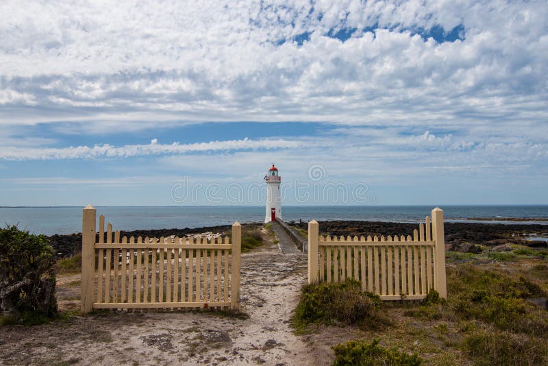 Faro De La Isla De Griffiths Imagen de archivo - Imagen de azul, playa ...