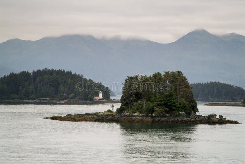 Faro De Rockwell, Sitka Alaska Foto de archivo - Imagen de exterior ...