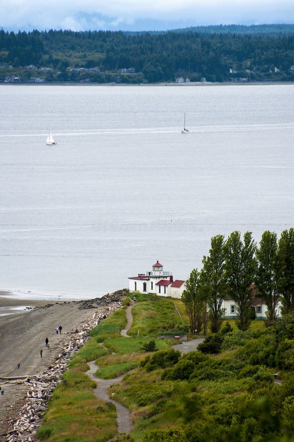 Faro De West Point, Seattle, Washington Imagen de archivo - Imagen de ...