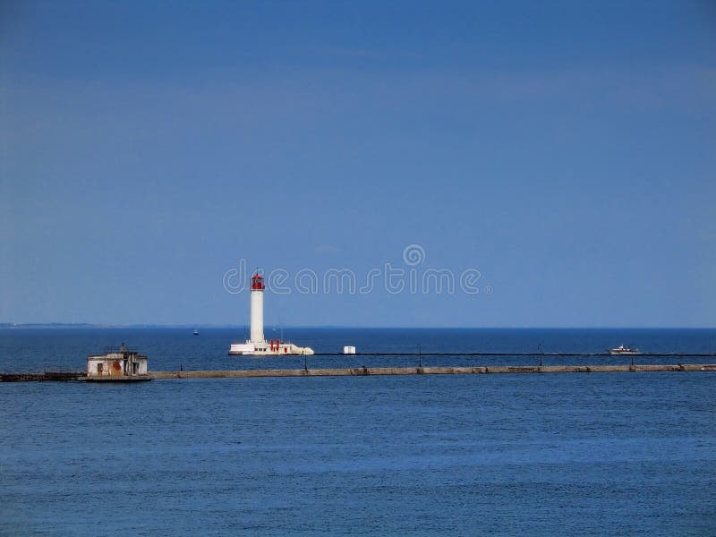 Faro Del Puerto Marítimo De Odessa Imagen de archivo - Imagen de ...