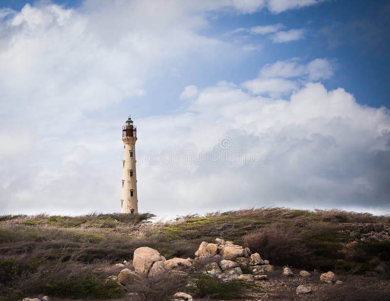 Faro Della California in Aruba Fotografia Stock - Immagine di aruba ...