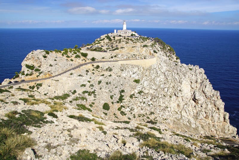 Faro Di Formentor, Mallorca Fotografia Stock - Immagine di protezione ...