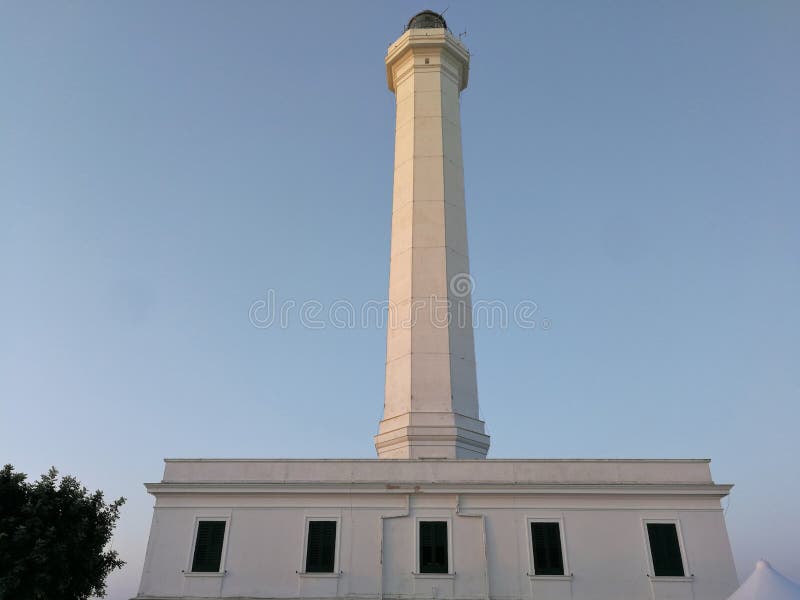 Faro Di Santa Maria Di Leuca All`alba Stock Photo - Image of mattina ...