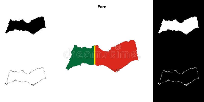 Faro outline map stock vector. Illustration of faro - 323840969