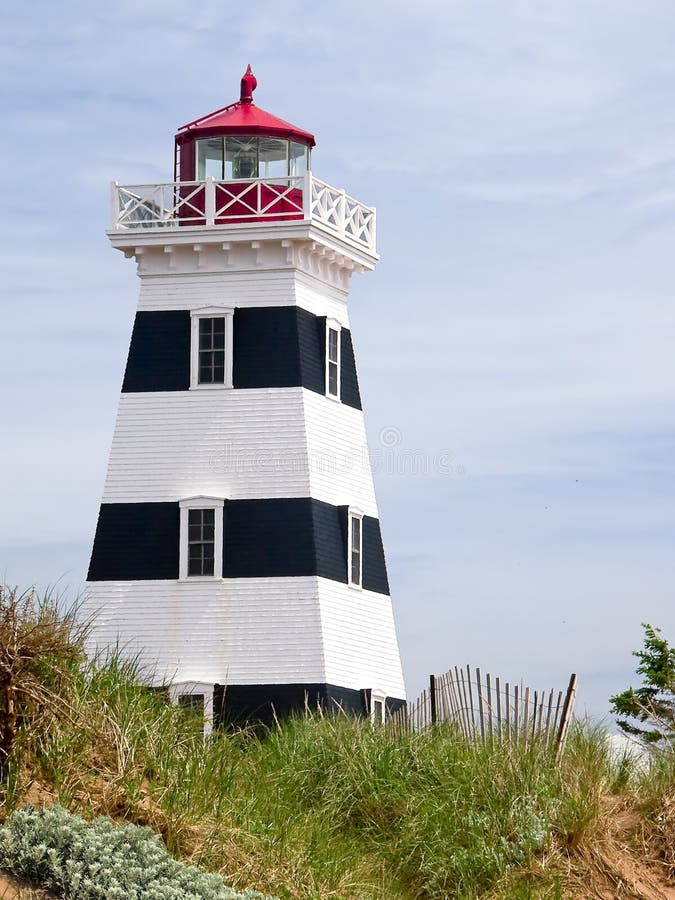 Faro En West Point, PEI, Canadá Foto de archivo - Imagen de cedro, faro ...