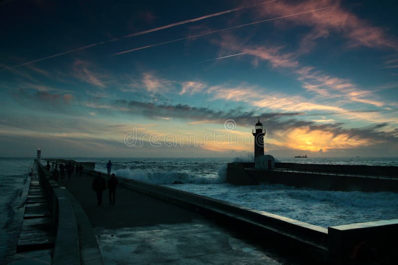 Faro, Oporto Portugal imagen de archivo. Imagen de costa - 92292591