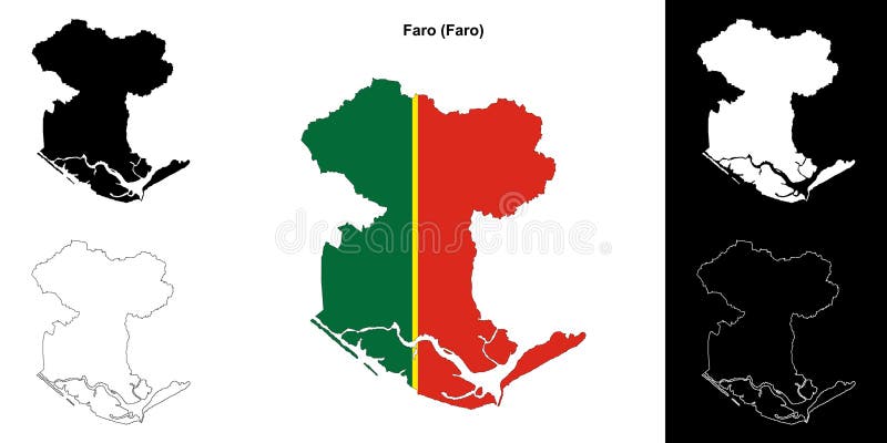 Faro outline map stock vector. Illustration of boundary - 334993467