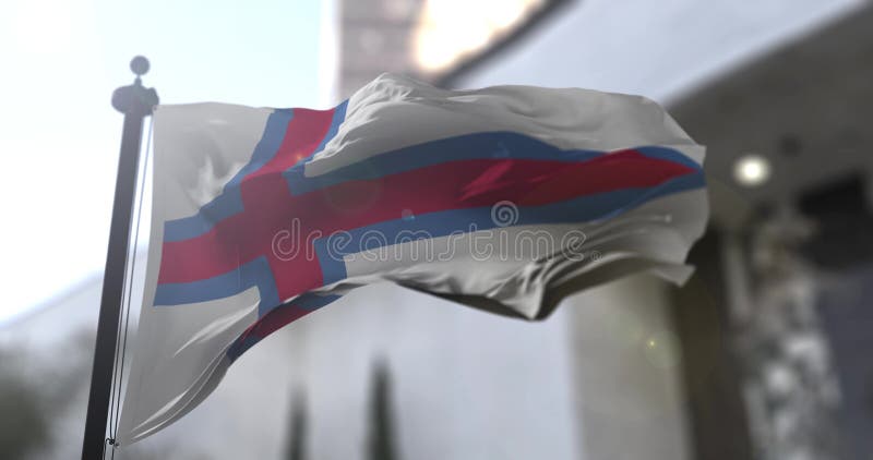 Faroe Island Waving National Flag 3D Illustration Stock Illustration ...