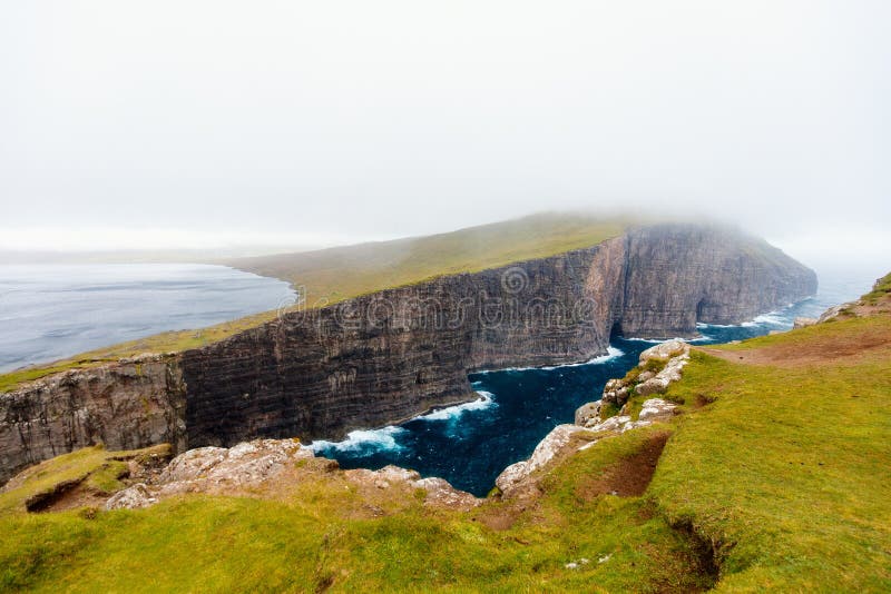 Faroe islands landscape stock photo. Image of water - 170533598