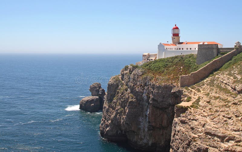 Farol, cabo St Vincent imagem de stock. Imagem de rochas - 7177397