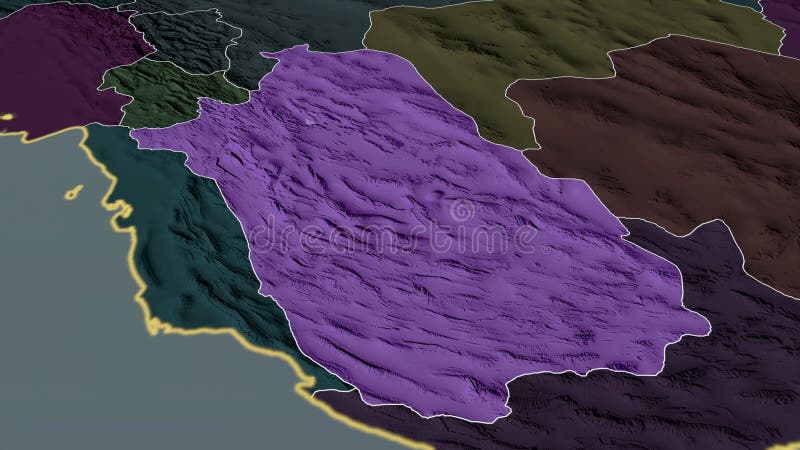 Fars, Iran - Highlighted. Administrative Stock Illustration ...