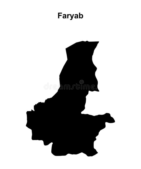 Faryab outline map stock vector. Illustration of border - 360323043