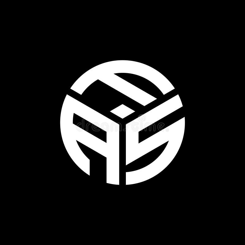 FAS Letter Logo Design on Black Background. FAS Creative Initials ...