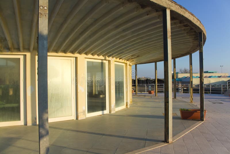 Fascinating Beach Resort Structures in Winter Stock Image - Image of ...