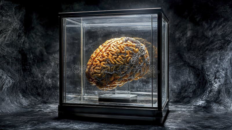 Fascinating Brain Exhibit Science Museum 3d Art Installation Dark ...
