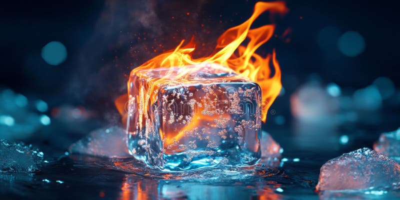 The Fascinating Contrasting Elements of Fire and Ice a Beautiful ...
