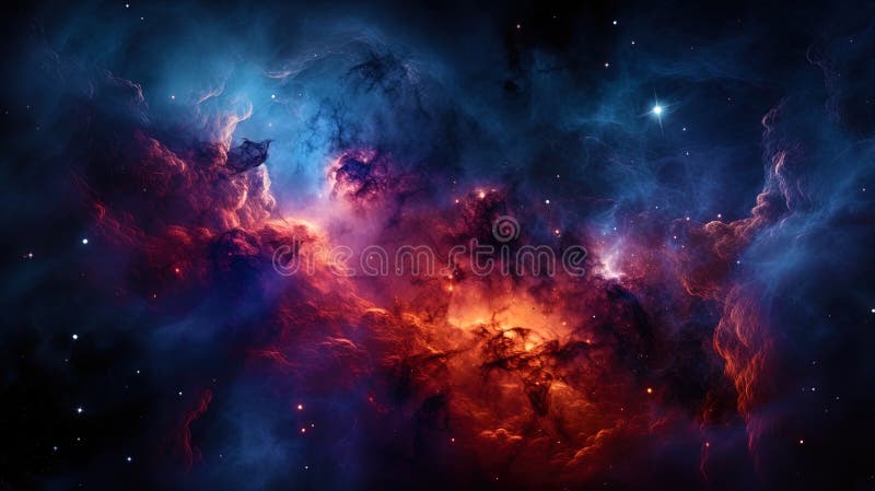 Fascinating Cosmic Nebulae and Hypnotic Galactic Patterns Stock ...
