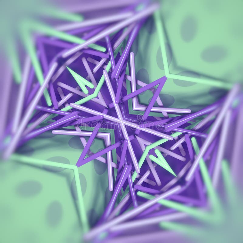 Fascinating 3d Rendering Digital Illustration of Symmetrical Pattern of ...