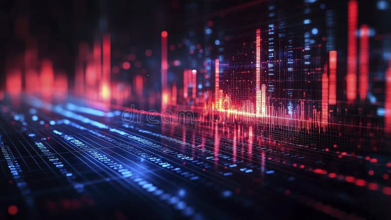 Fascinating Data Network in Bright Energy Colors Stock Illustration ...