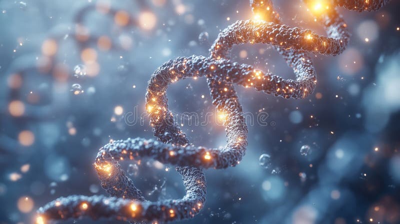 Fascinating DNA Structure with Molecular Interactions and Light Effects ...